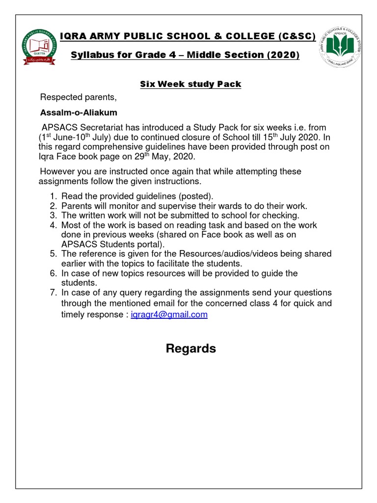 Grade 4 Study Pack 1 | PDF | Textbook