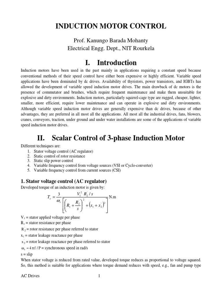 Induction Motor Drive PDF | PDF | Power Inverter | Electric Motor