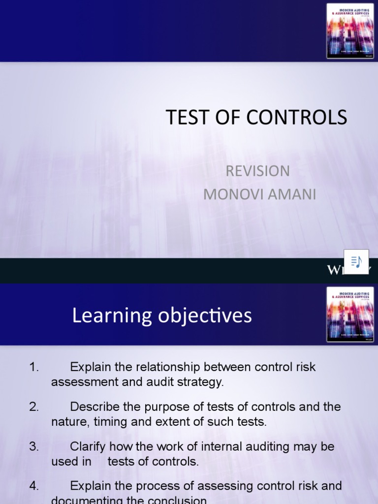 Test of Controls MA | PDF | Financial Audit | Audit