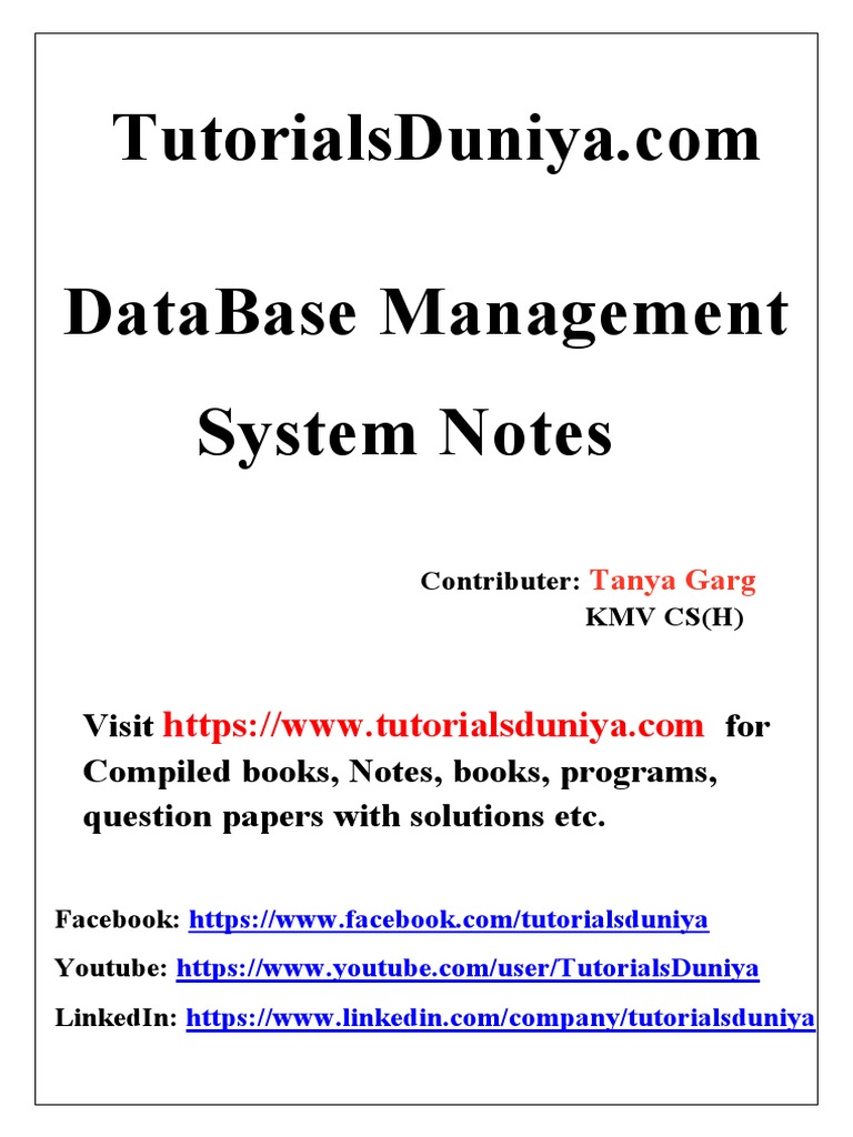 DBMS PPT Unit1 | PDF | Java Server Pages | Machine Learning