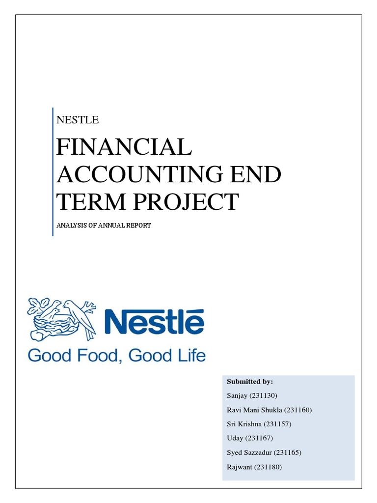 Financial Accounting End Term Project: Nestle | PDF | Dividend | Price ...