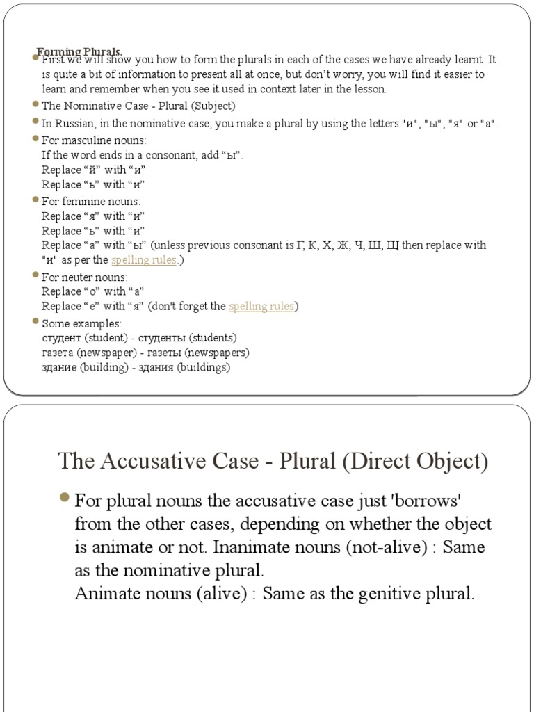 Forming Plurals.: Spelling Rules | PDF | Plural | Grammatical Gender