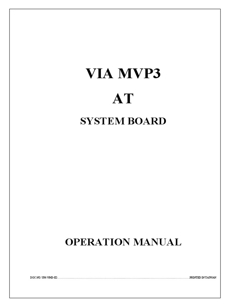 Via Mvp3 AT: System Board | PDF | Usb | Random Access Memory