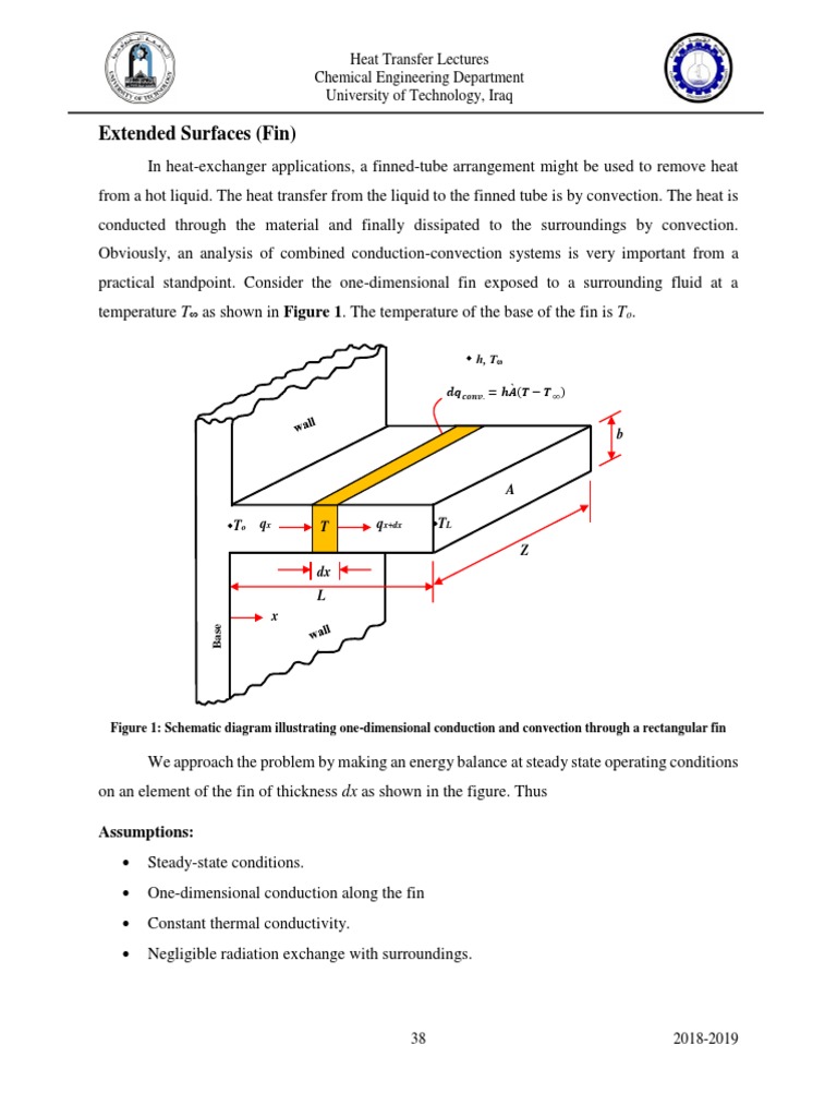 Extended Surfaces (Fin) : Heat Transfer Lectures Chemical Engineering ...