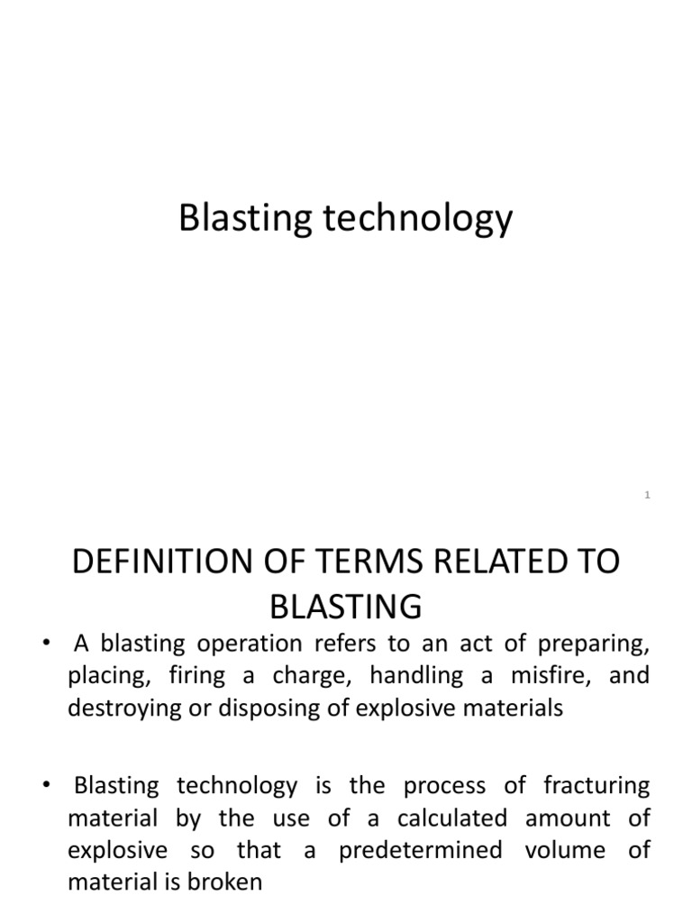 Blasting Technology PDF | PDF | Explosion | Physical Sciences