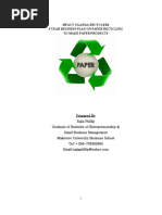 Pet Bottle Recycling Project Report | PDF | Recycling | Plastic