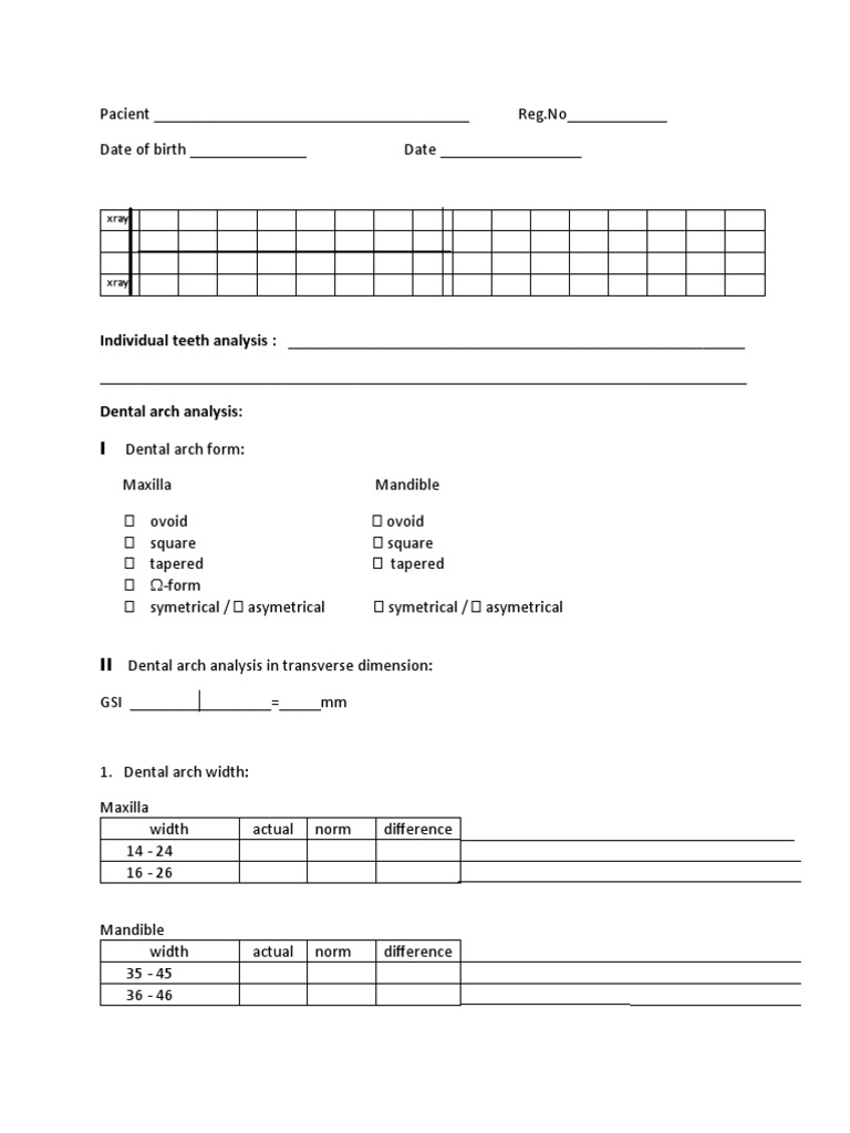 Ortho Analysis | PDF | Dentistry Branches | Mouth