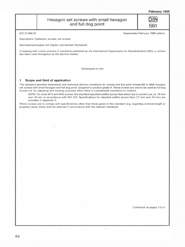 Din 561 PDF | PDF