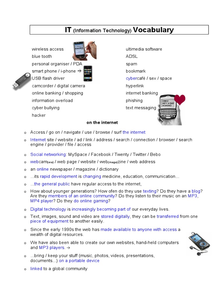 IT Vocabulary: (Information Technology) | PDF | World Wide Web ...