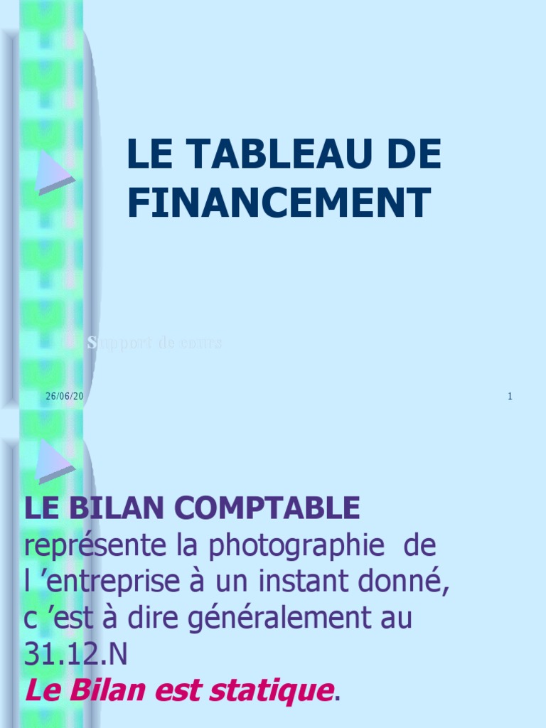 Tableau de Financement | PDF | Revenu brut | Capitaux propres