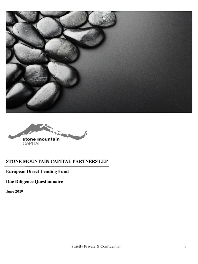 Stone Mountain Capital Partners DDQ | PDF | Credit | Finance & Money ...