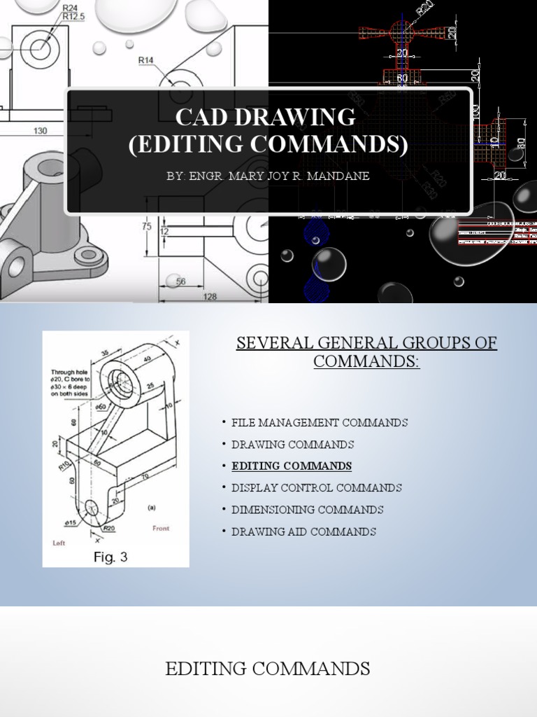 Cad Drawing (Editing Commands) : By: Engr. Mary Joy R. Mandane | PDF ...