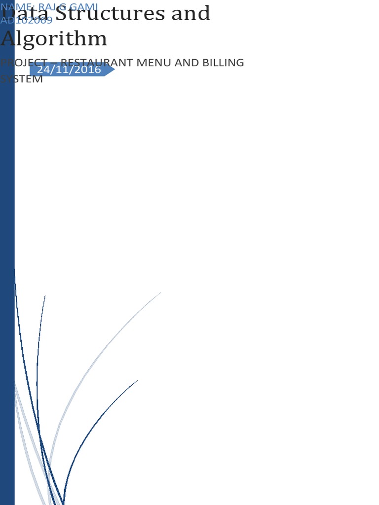 Restaurant Menu and Billing System Documentation | PDF | Buoyancy | Menu