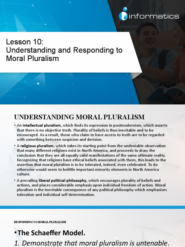 Lesson 10: Understanding and Responding To Moral Pluralism | PDF ...