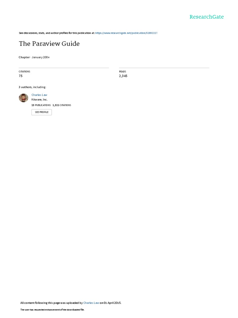 ParaView User Guide and Tutorials | PDF | Menu (Computing) | Rendering ...