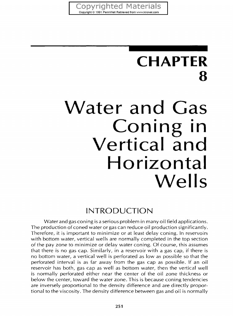 Water and gas coning minimized with horizontal wells | PDF | Petroleum ...