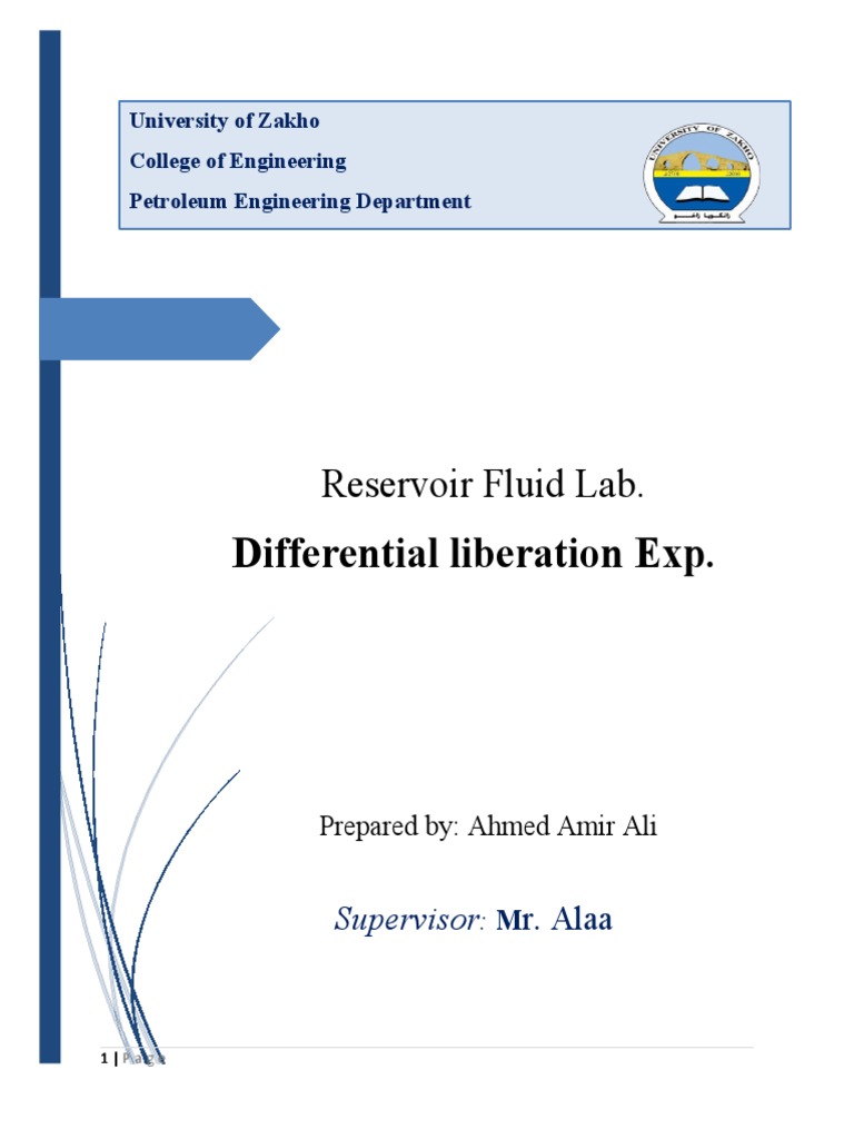 Differential Liberation - Lab | PDF | Barrel (Unit) | Gases