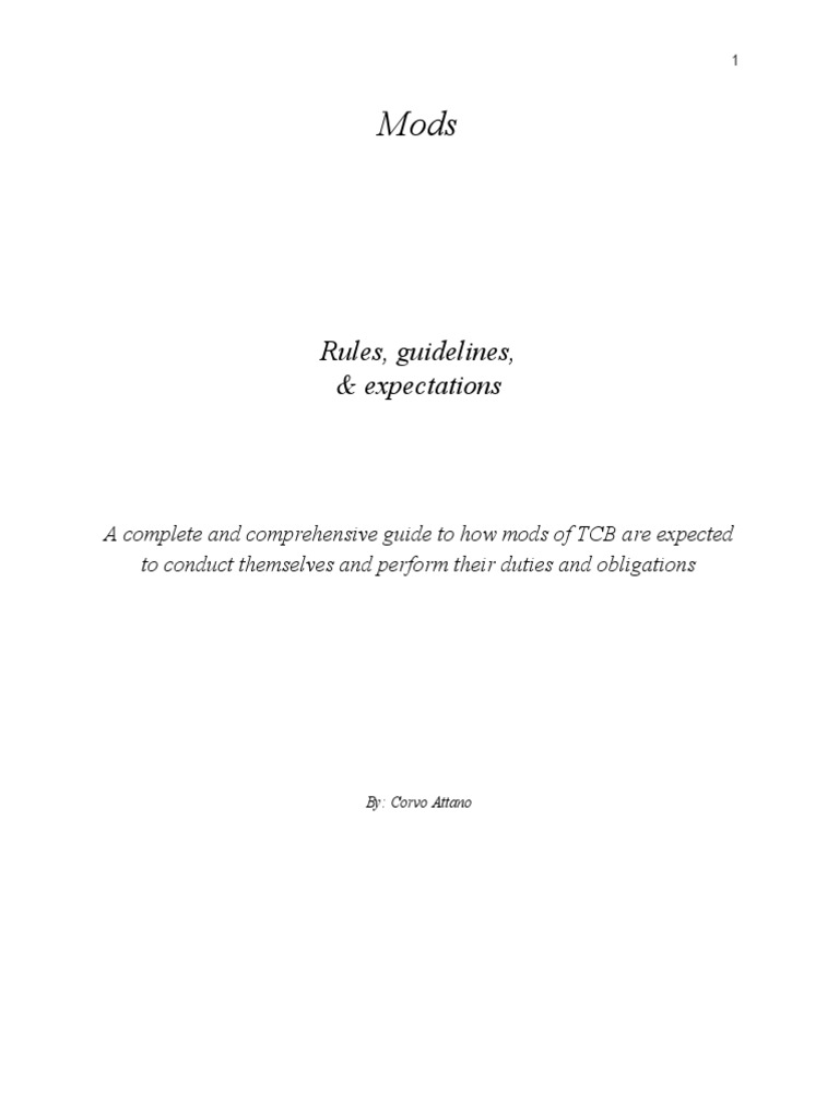 Mod Rules 1 PDF | PDF