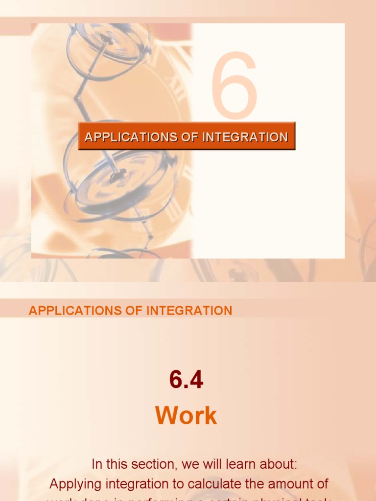 Applications of Integration | PDF | Force | Weight