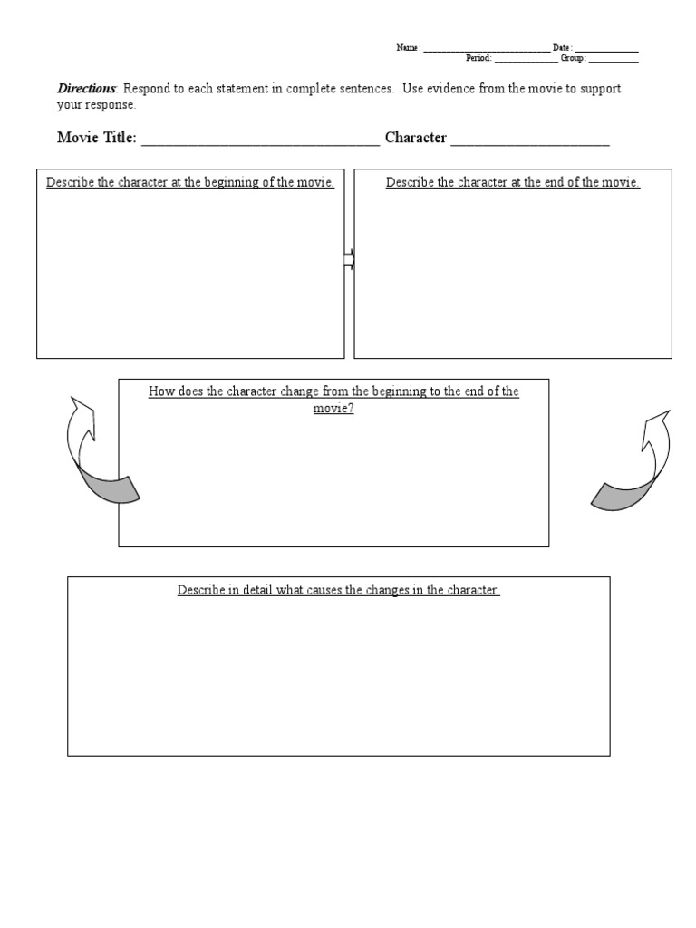 Movie Character Analysis Worksheet | PDF | Psychological Concepts ...