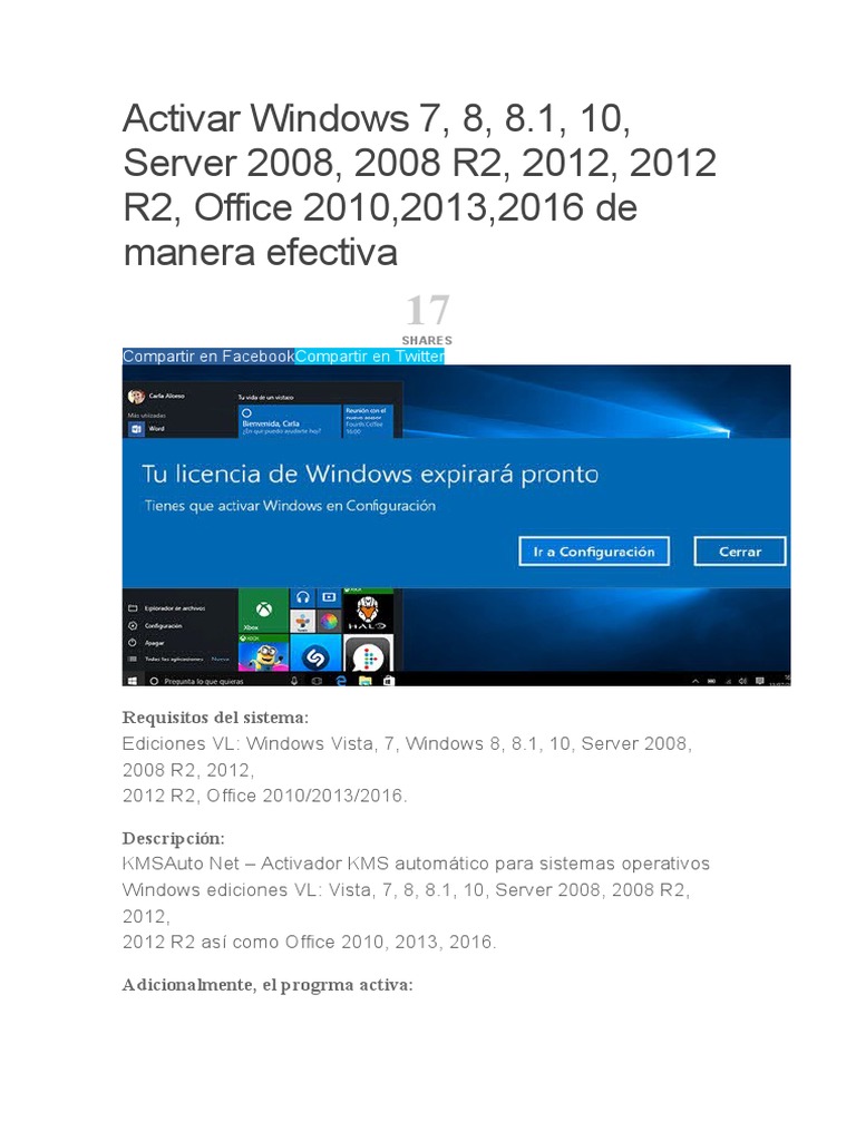 Activar Windows SERVER 2012 | PDF