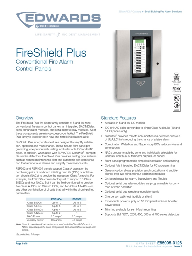 E85005-0126 - FireShield Plus Conventional Fire Alarm Systems PDF | PDF ...