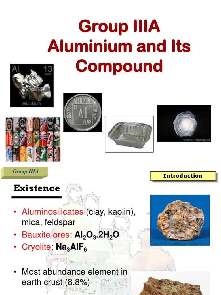 Group IIIA - Aluminium | PDF | Aluminium Oxide | Aluminium