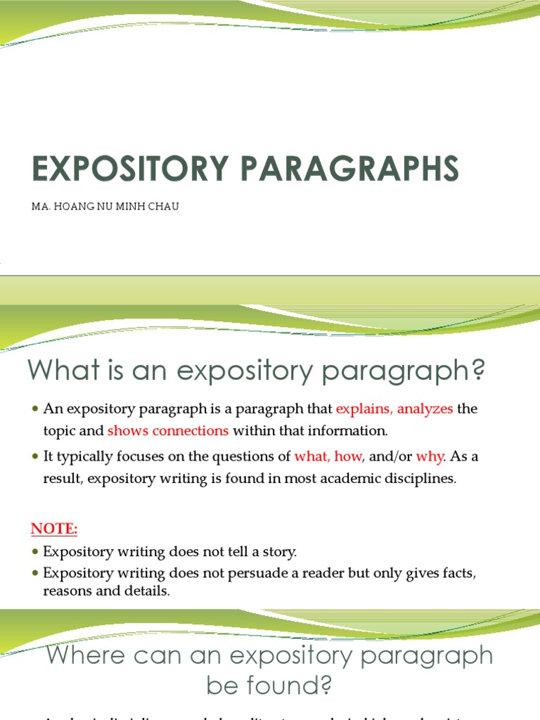 Expository Paragraphs | PDF | Human Communication | Cognition