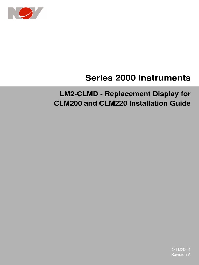 Series 2000 Instruments: LM2-CLMD - Replacement Display For CLM200 and ...