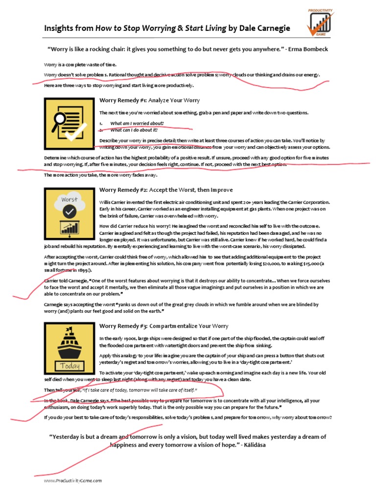 How To Stop Worrying and Start Living | Download Free PDF ...