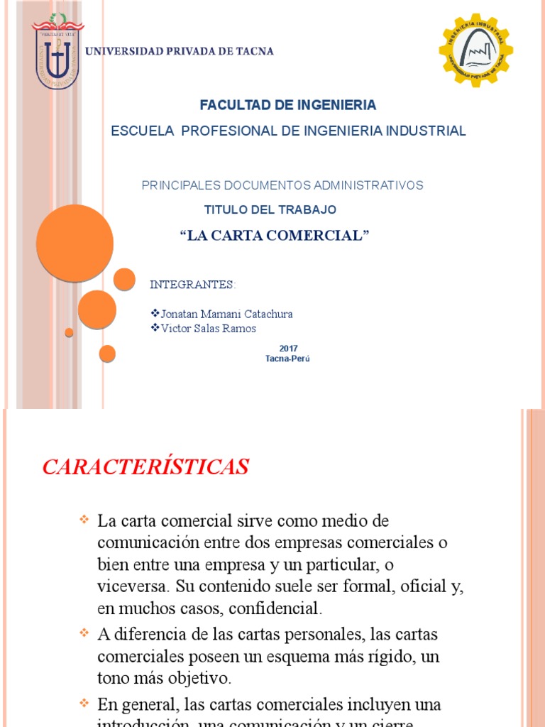 La Carta Comercial Terminado | PDF | Oferta (economía) | Producto (Negocio)