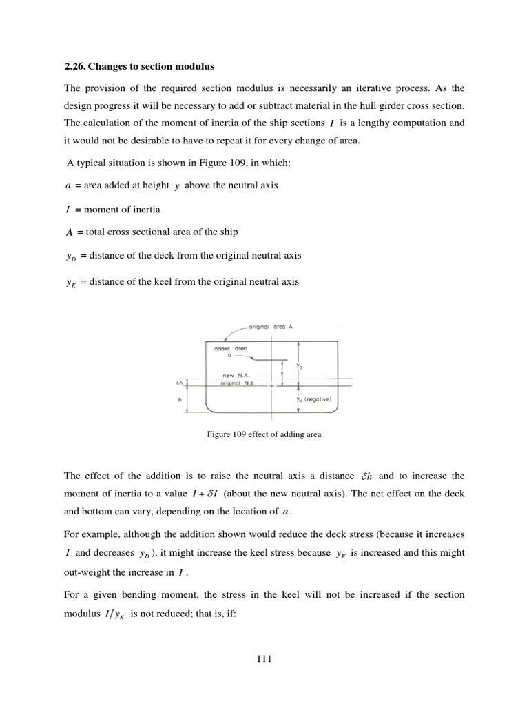 2.26. Changes To Section Modulus: Figure 109 Effect of Adding Area ...