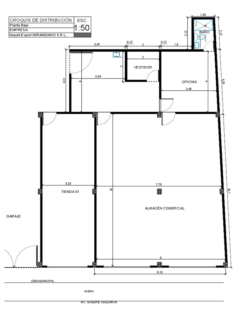 Plano Hoja A3 - Doble Carta Escala 1-50 | PDF