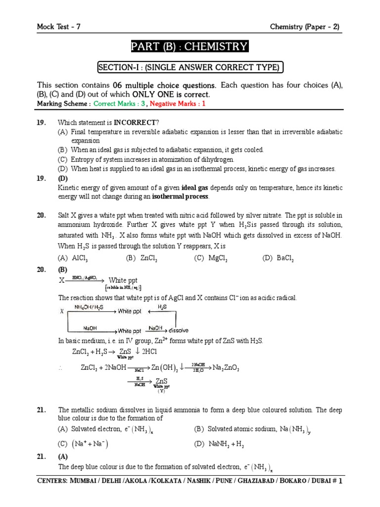 Chemistry Paper 2 Mock Test Insights | PDF | Redox | Radioactive Decay