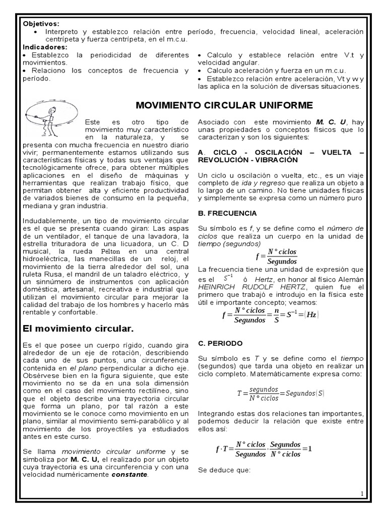 Movimiento Circular 11 | PDF | Velocidad | Aceleración