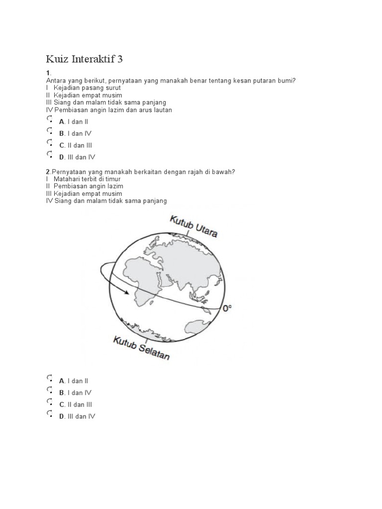 Kuiz Interaktif 3 | PDF