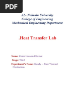 Heat Transfer Lab Report | PDF | Thermal Conduction | Heat Transfer