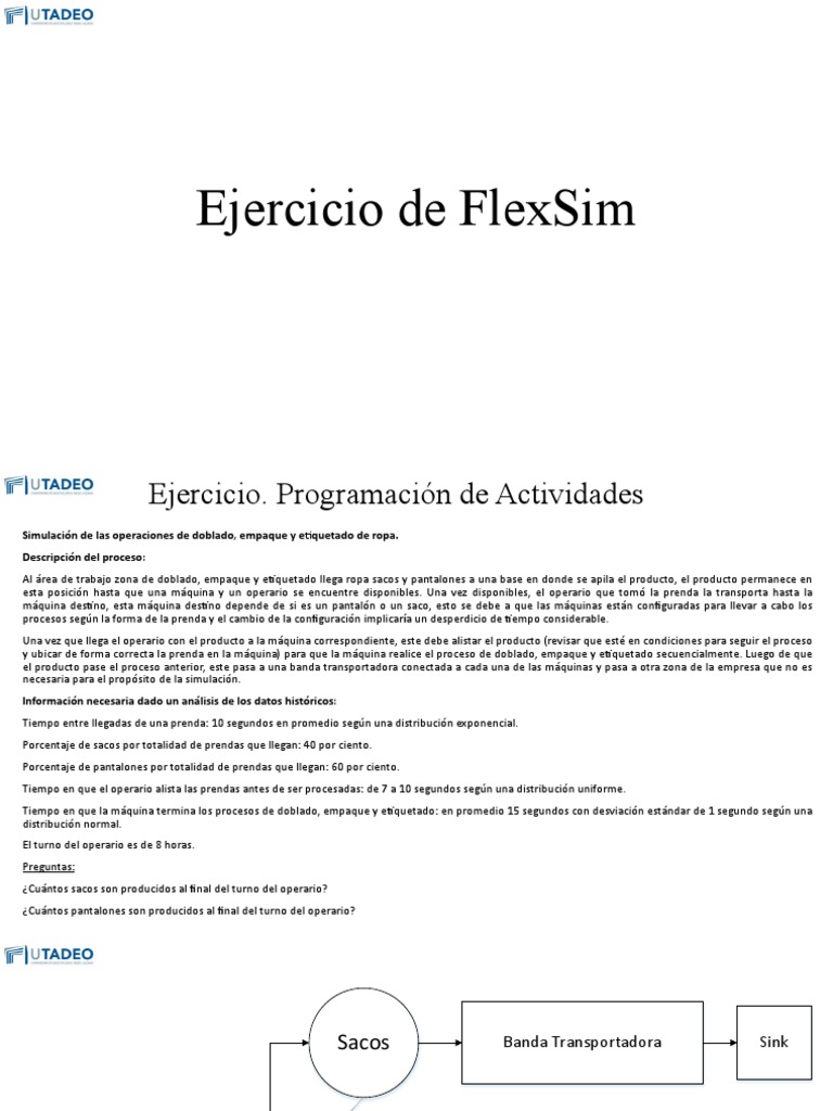 Ejercicio de FlexSim Clase | PDF | Informática y tecnología de la ...