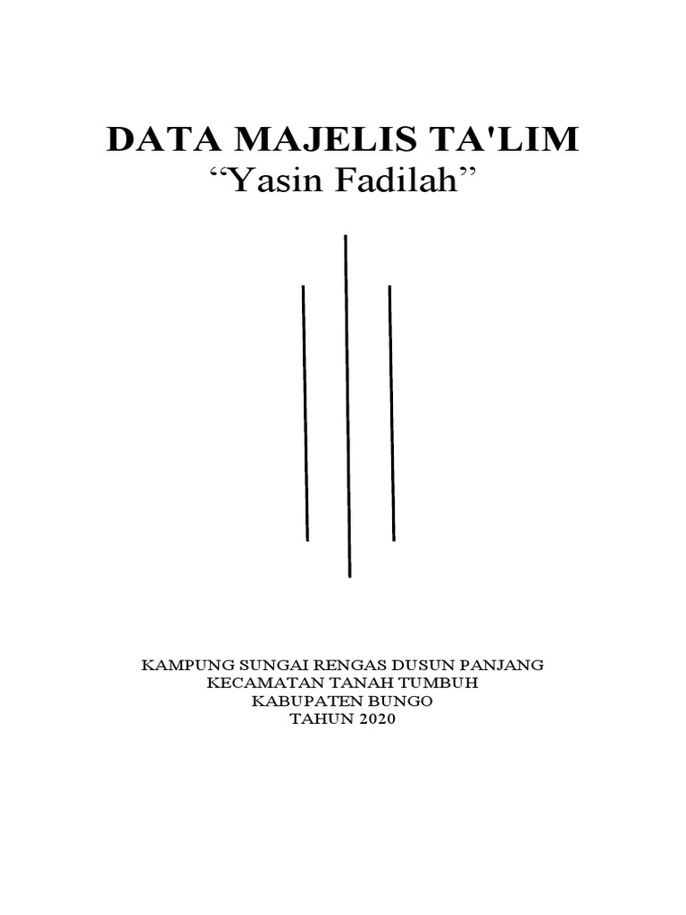 Proposal Izin Operasional Majlis Ta'lim | PDF