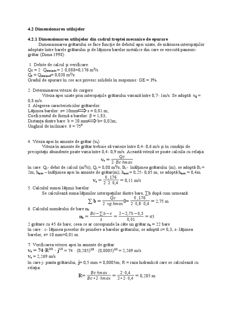 Dimensionare 1 | PDF