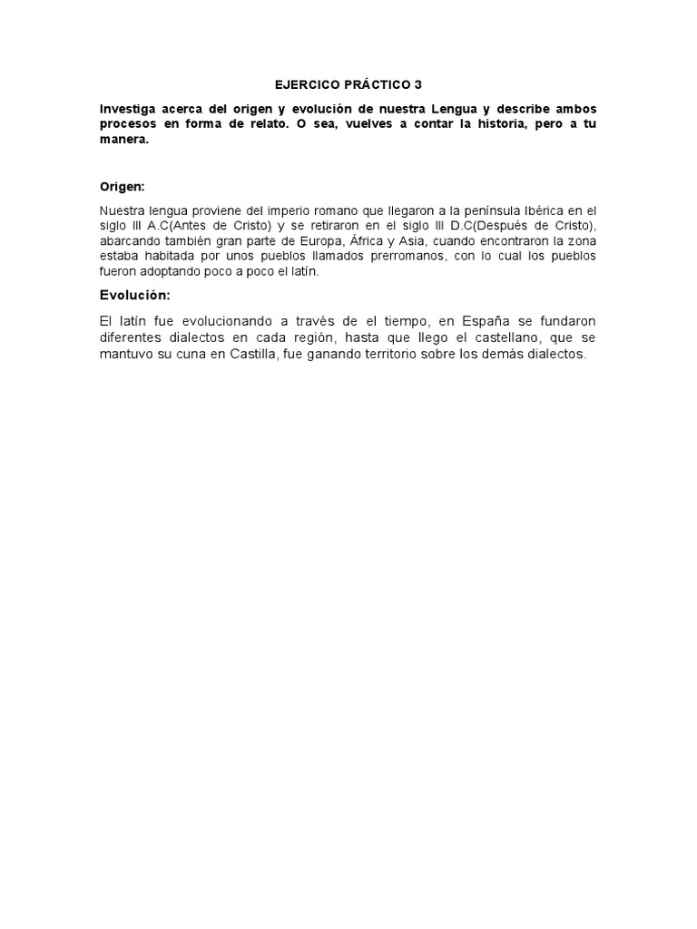 Ejercico Práctico 3 | PDF | Dialecto | Idiomas