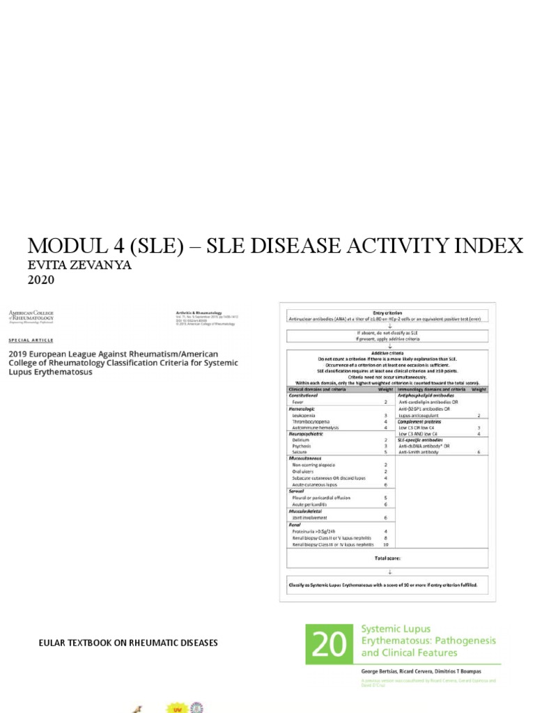 SYSTEMIC LUPUS ERYTHEMATOSUS Disease Activity Index | PDF