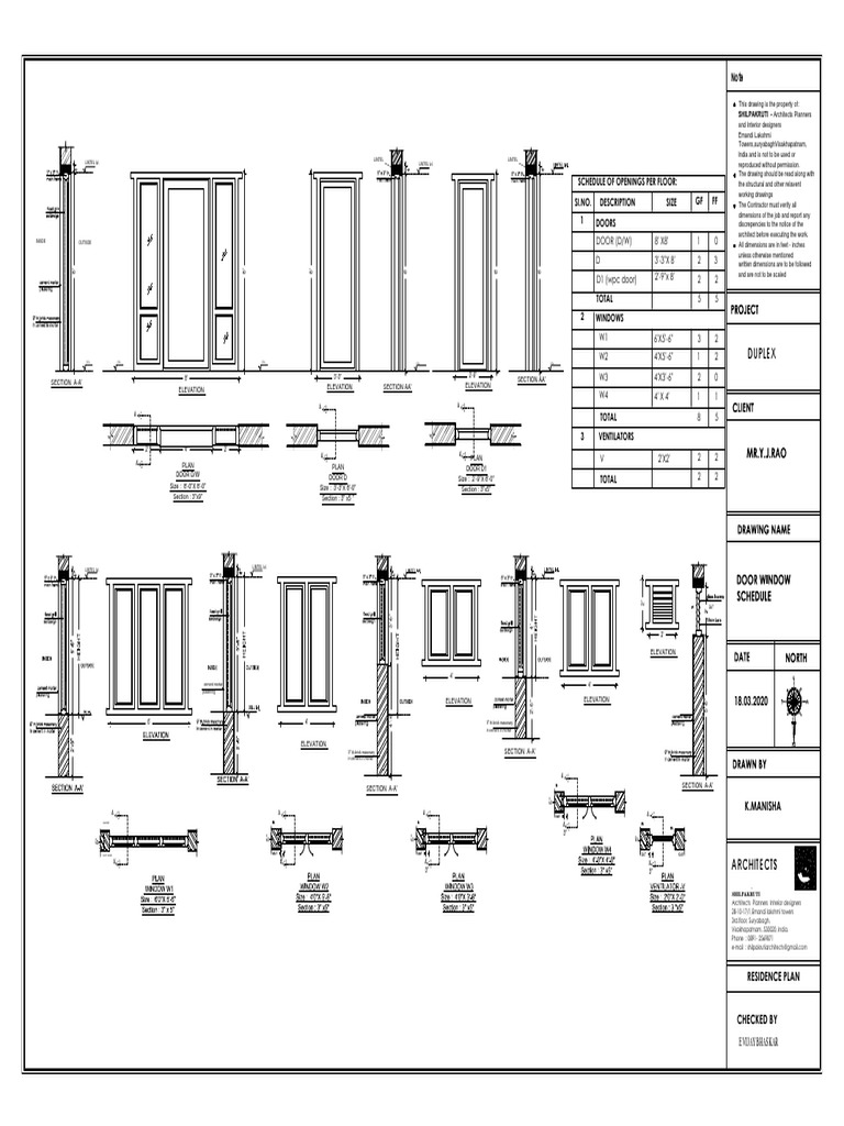 Door &window Schedule-Model | Download Free PDF | Architectural Design ...