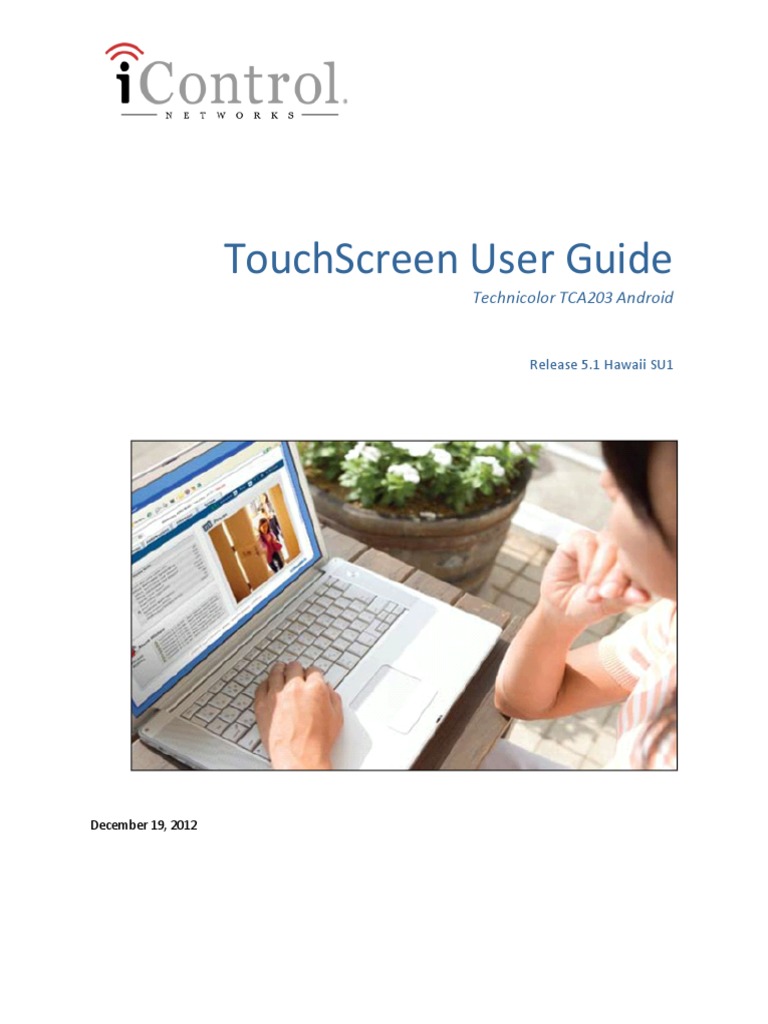 Touchscreen User Guide: Technicolor Tca203 Android | PDF | Security ...
