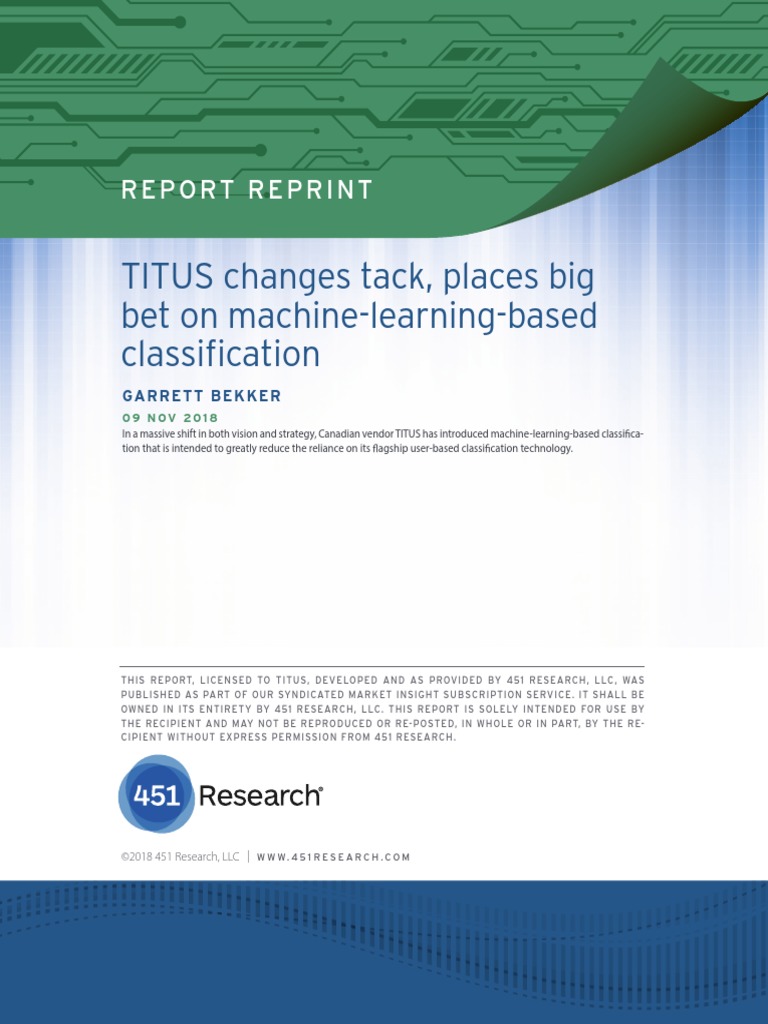 TITUS Changes Tack, Places Big Bet On Machine-Learning-Based ...