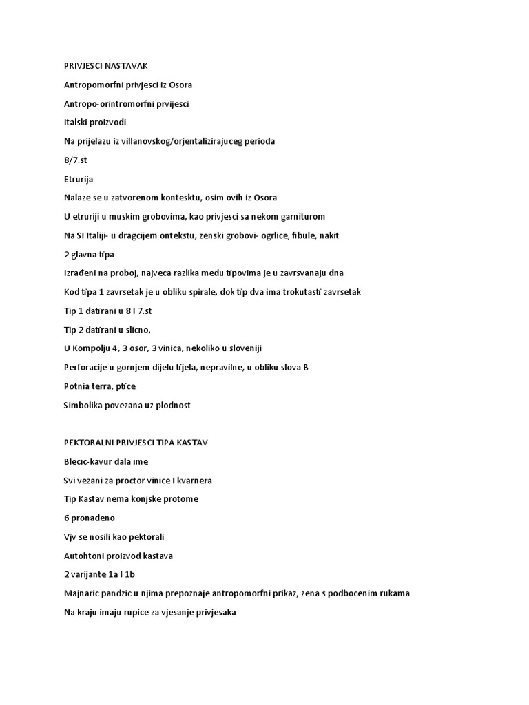 Privjesci Nastavak | PDF