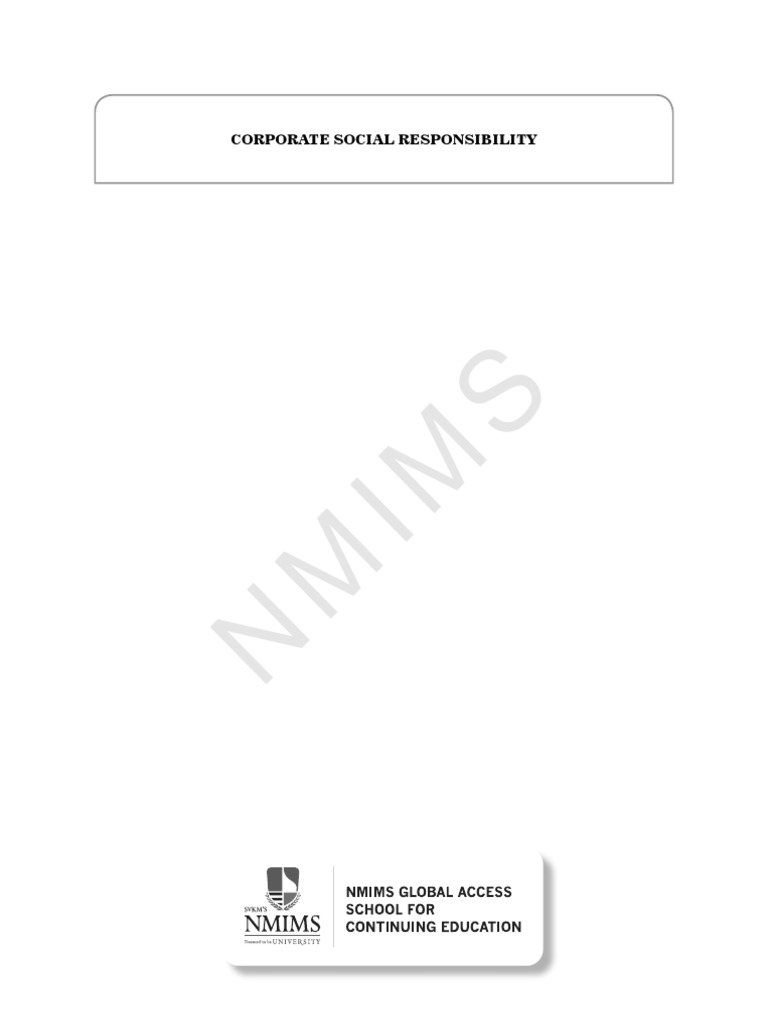 Corporate Social Responsibility Course Book PDF | PDF | Corporate ...