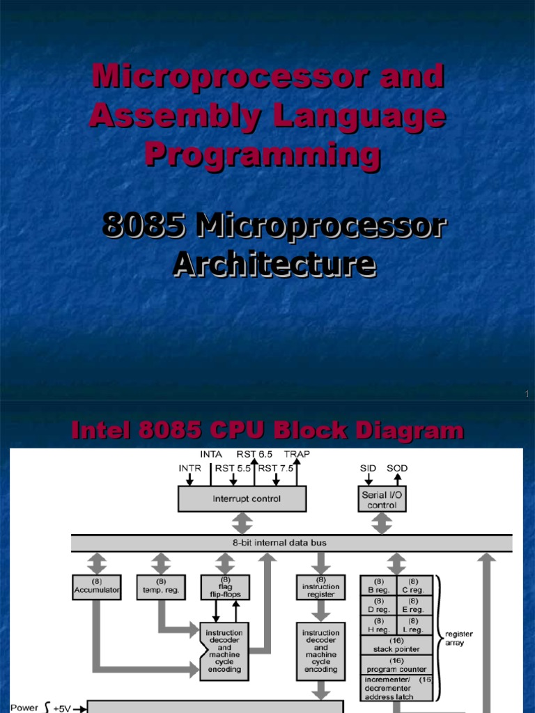 Chapter 1.1-8085 Architecture-Introduction | PDF | Central Processing Unit | Input/Output