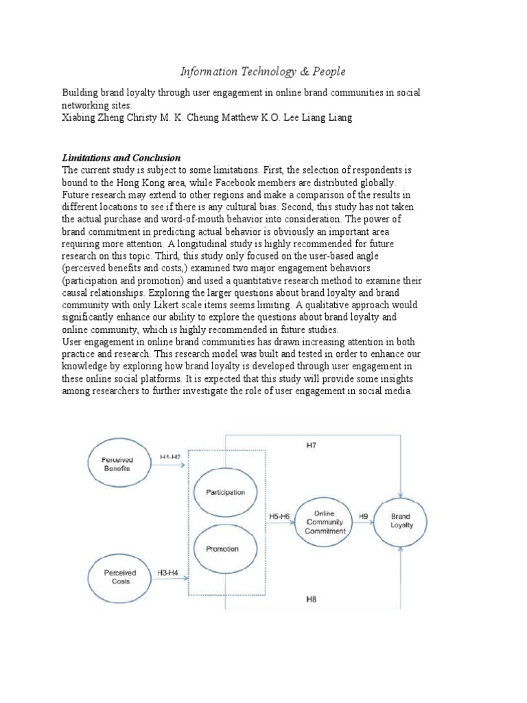 Information Technology & People: Limitations and Conclusion | PDF