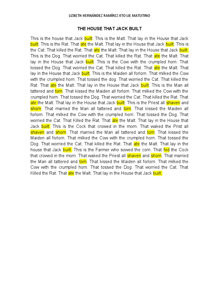 The House That Jack Built | PDF